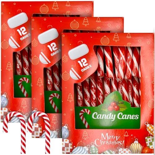 Amazon.com: Candy Canes Peppermint Flavor - Individually Wrapped ...