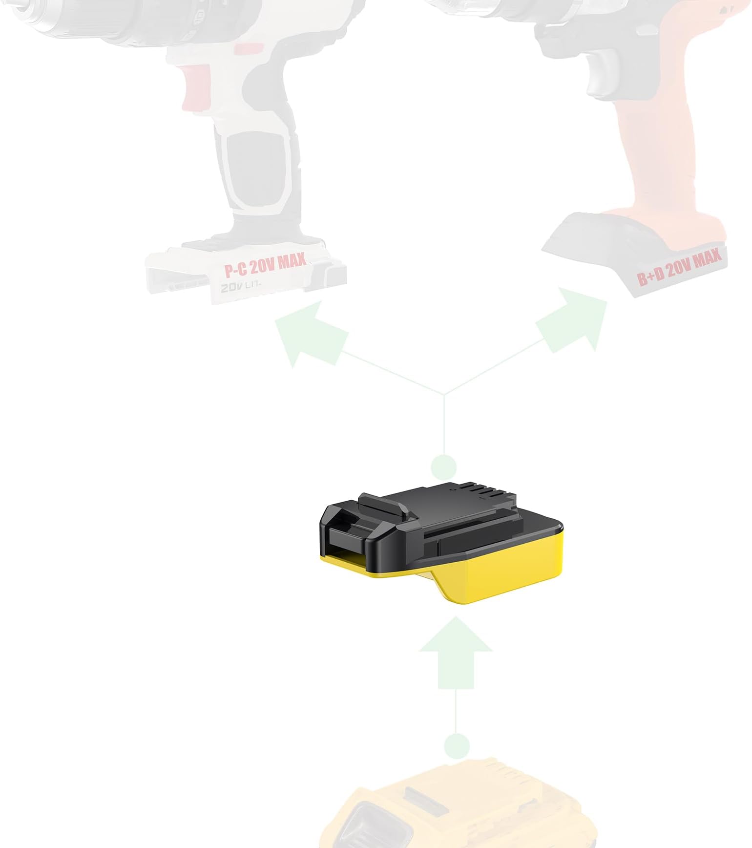 Amazon.com: 1 Adapter Upgrade for Porter Cable 20v MAX (Not Older 18v ...