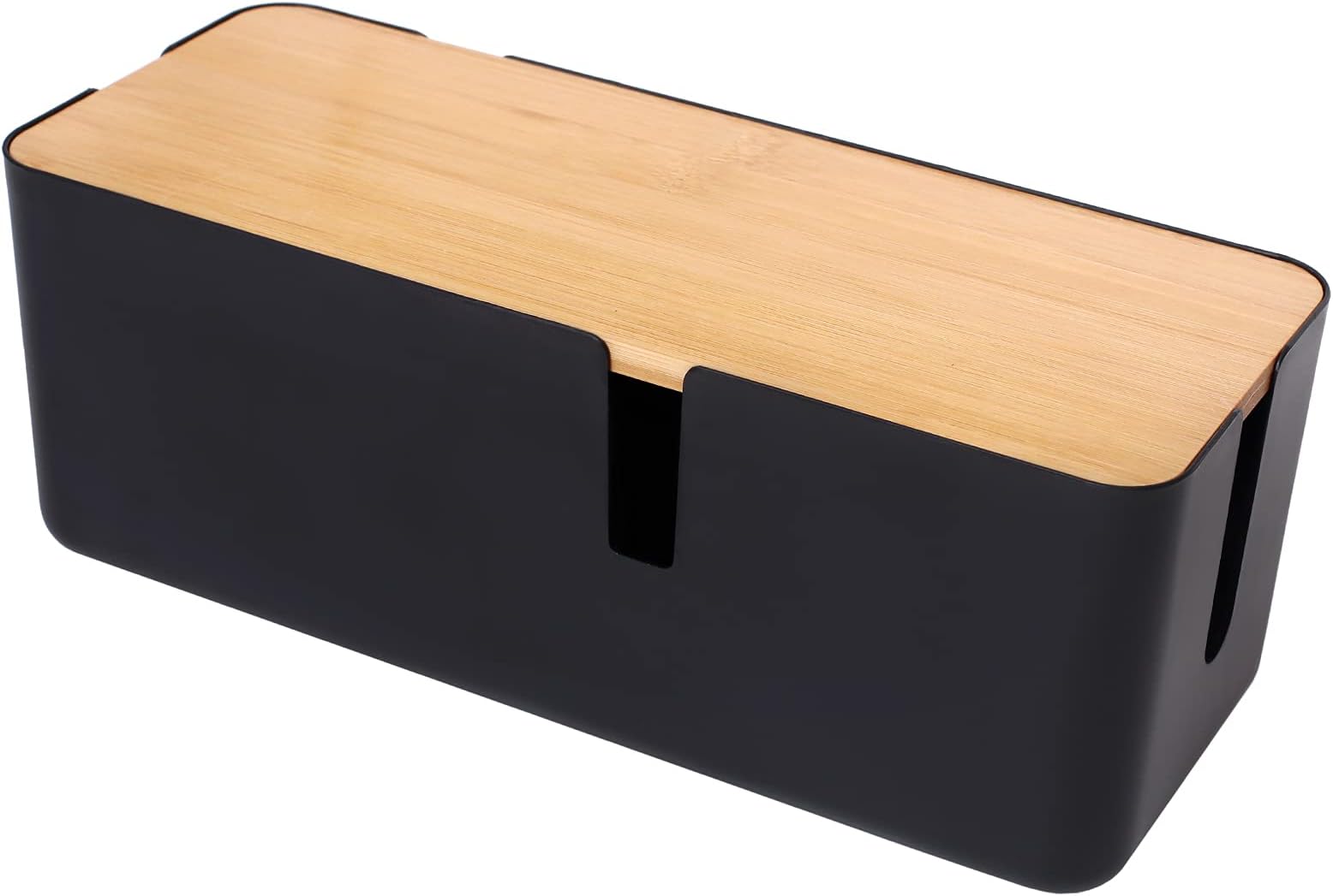 Amazon.com: Changsuo Cable Management Box with Bamboo Lid Small Cable ...