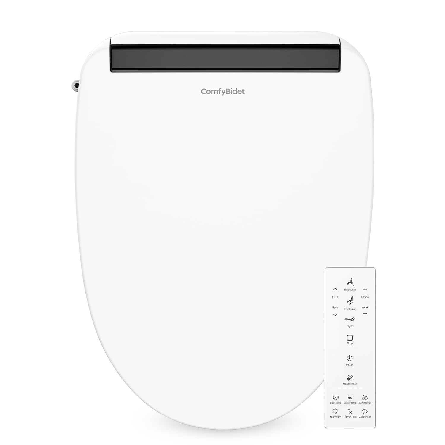 ComfyBidet Elongated Bidet Seat with Wireless Remote, Endless Warm ...