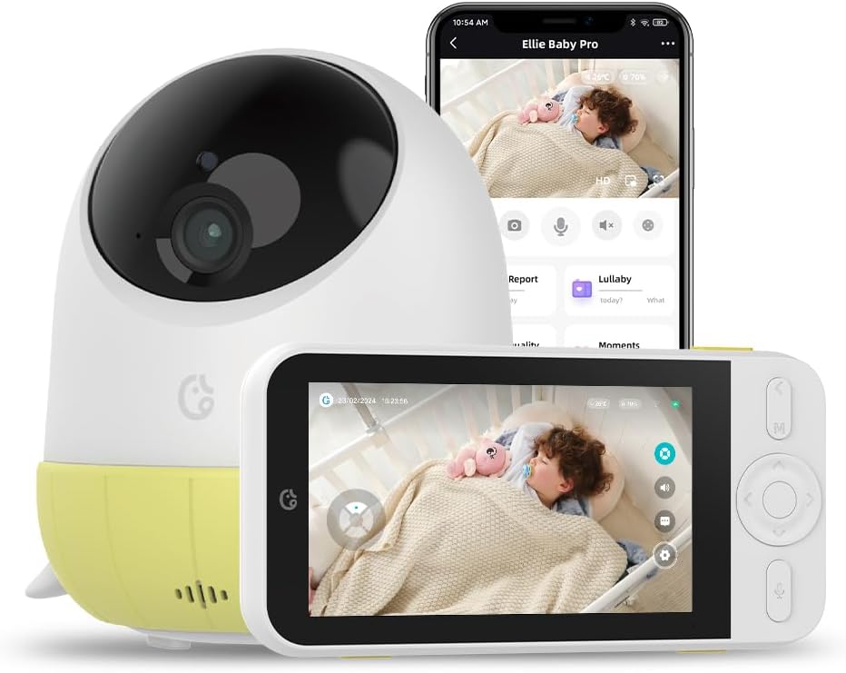 Amazon.com: Ellie Video Baby Monitor with Camera and Audio, Face ...