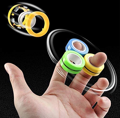 Tilak Venture 3 Pcs Magnetic Ring Toy, Magical Finger Spinning Toy ...