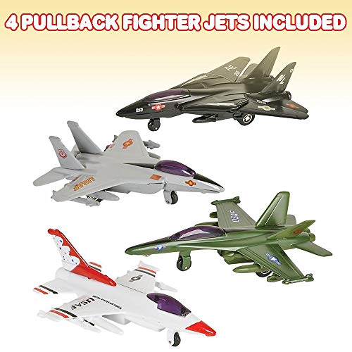 ArtCreativity United Sates Air Force Diecast Fighter Jet Toy, Set of 4 ...