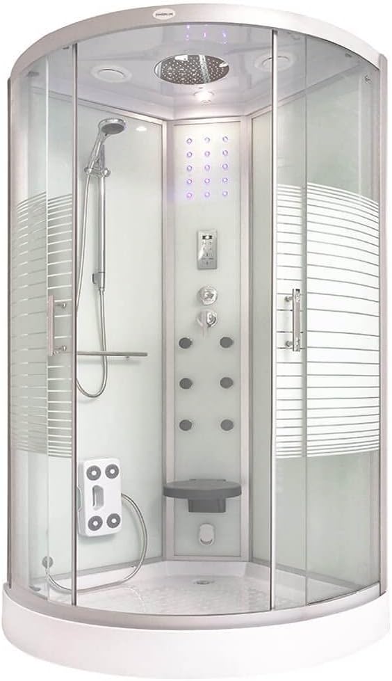 HOME DELUXE - doccia completa Bianco Perla PEARL - dimensioni 100 x 100 ...