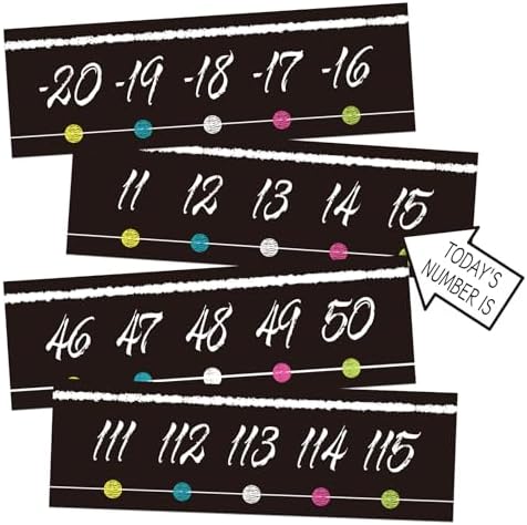 Amazon.com: COCHIE Number Line for Classroom Wall Bulletin Board ...