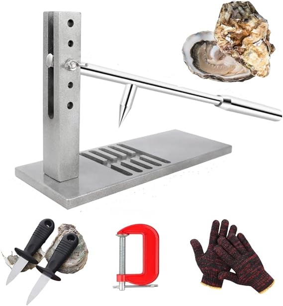 Amazon.com: HaTur Oyster Shucker Tool Adjustable Height Oyster Clam ...