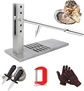 Amazon.com: HaTur Oyster Shucker Tool Adjustable Height Oyster Clam ...