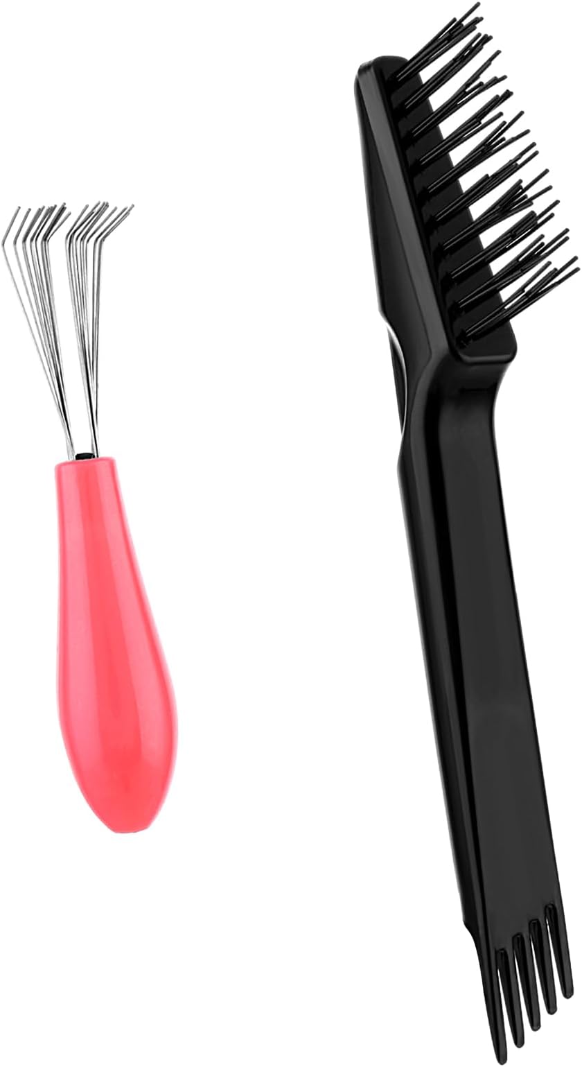 Amazon.com : 2 Pieces Hair Brush Cleaner Tool 2-in-1 Hair Brush ...
