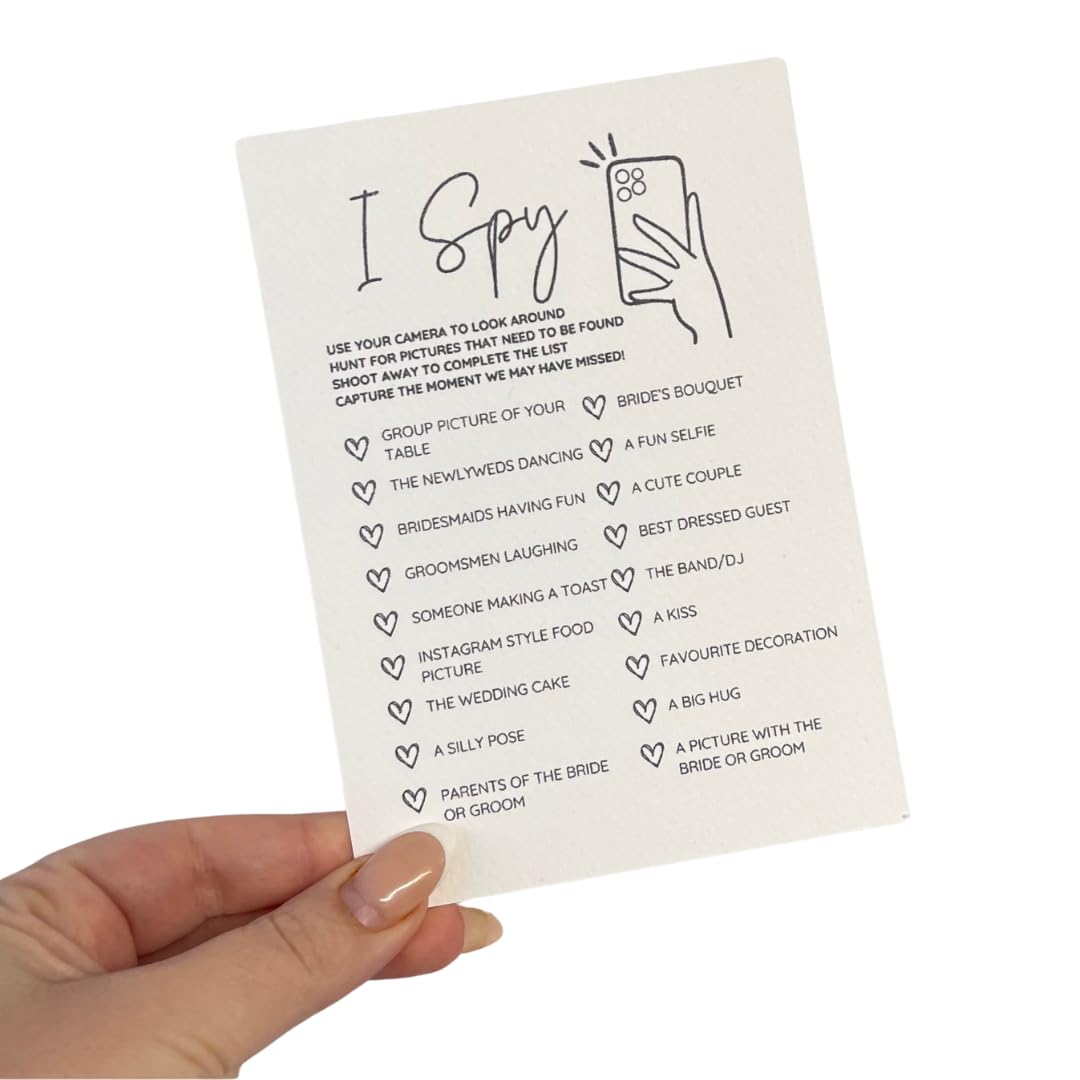 I Spy Camera Wedding Day Game | Capture missed moments | Weding Favour ...