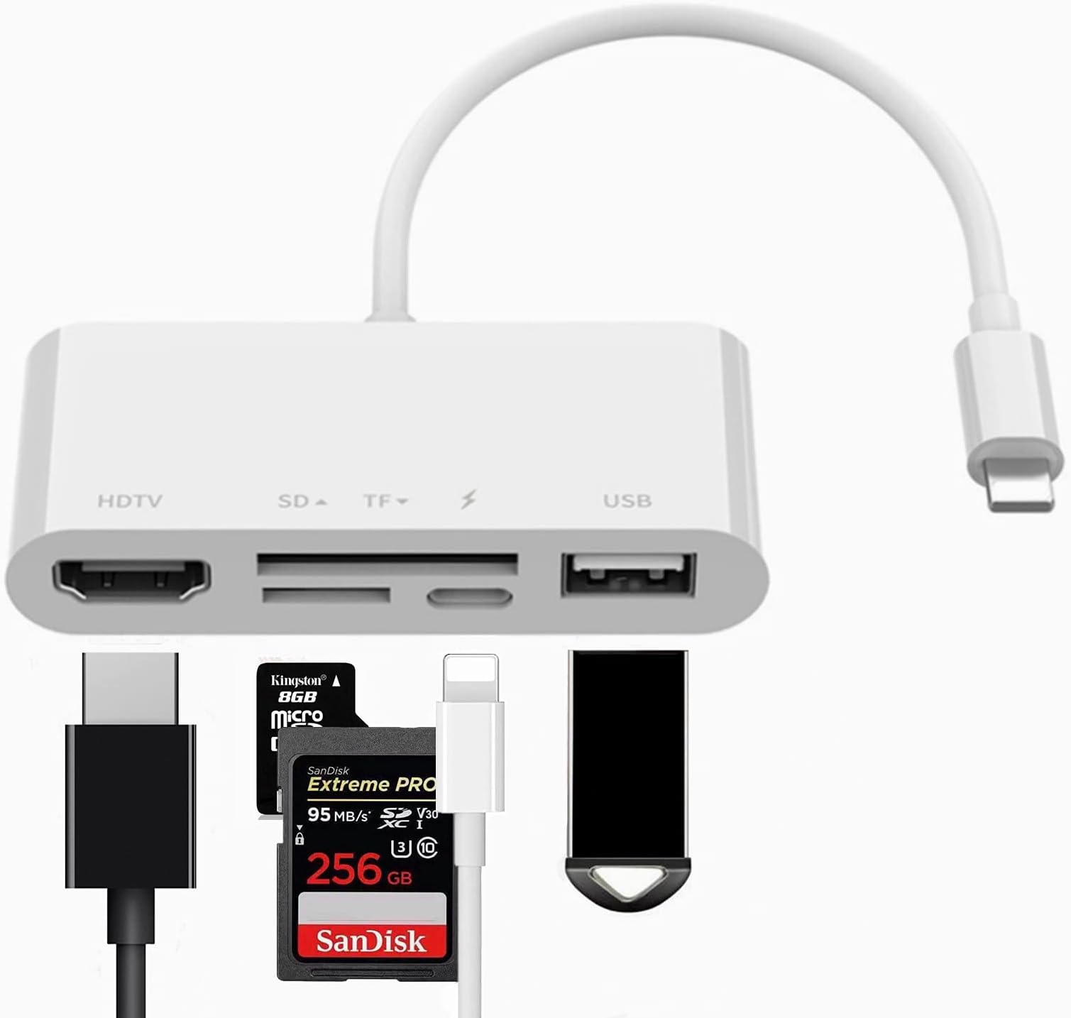 Apple MFi Certified Lightning to HDMI Digital AV Adapter 1080P HD Video ...