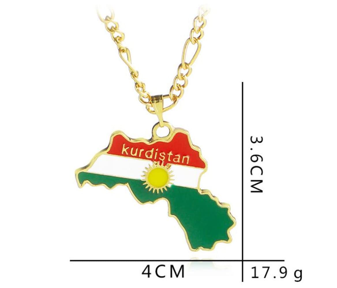 Snapklik.com : Kurdistan Region Map Pendant Necklaces Kurdish Gold ...