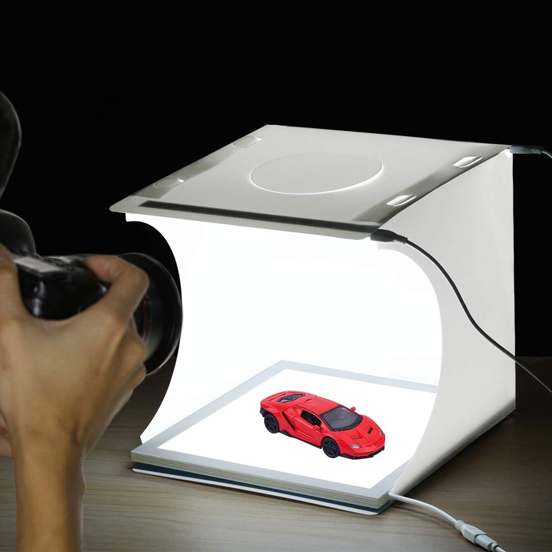 PULUZ Portable Mini Photo Studio Kit 24 x 23 x 22 cm Foldable Light Box ...