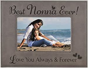 Amazon.com - GIFT NONNA PICTURE FRAME ~ Engraved Leatherette Frame ...