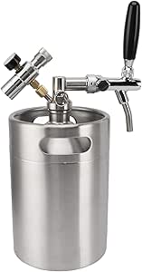 Amazon.com: Beer Growler Tap System, Mini Beer Keg Growler 5L Stainless ...
