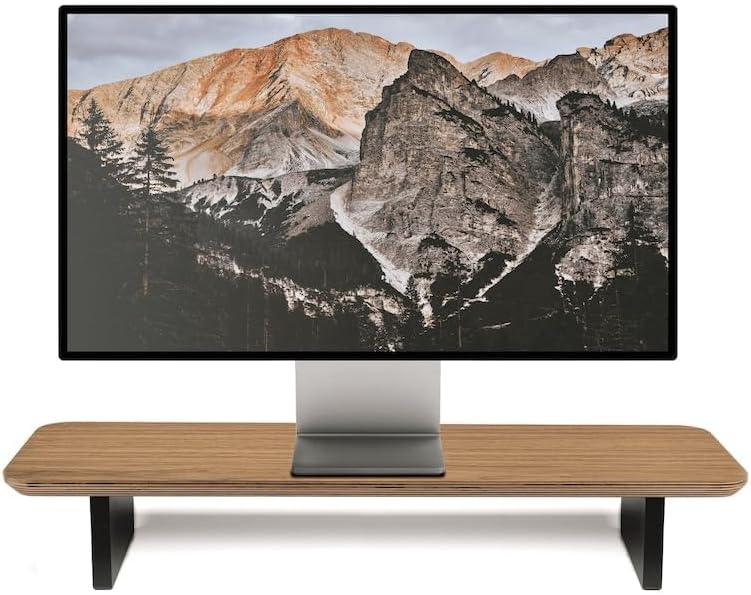 carpentray Store 66cm Long Wooden Monitor Stand with Storage Organizer ...