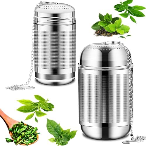 Amazon.com: 2Pcs Tea Infuser, 2 Size Tea Steeper with Extended Chain ...