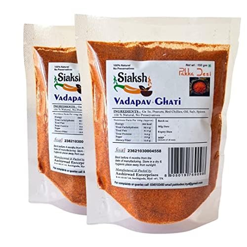 Siaksh Authentic Mumbai Vada Pav Masala Powder Mix, Instant Ready to ...