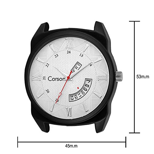 Buy Carson Day and Date Series Analog White Dial Men's Watch - CR1577 ...