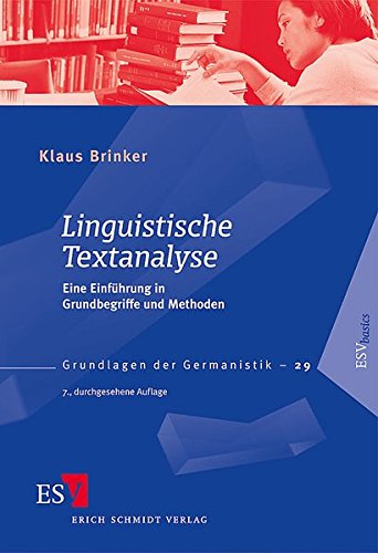 Amazon.com: Linguistische Textanalyse: Eine Einführung in Grundbegriffe ...