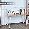 HOMCOM Small Computer Desk with Monitor Stand, Drawer and Storage ...