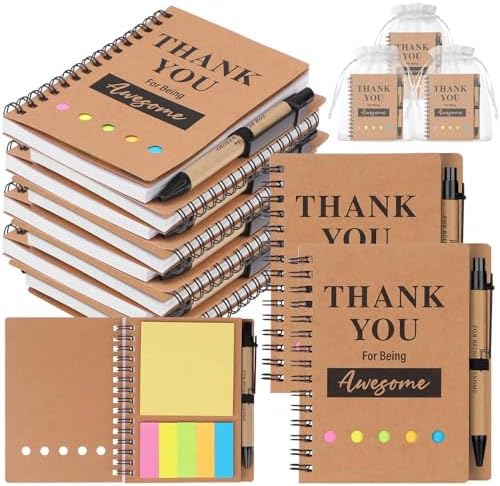 Riiriou 16 Sets Employee Appreciation Lnspirational Spiral Journal With ...
