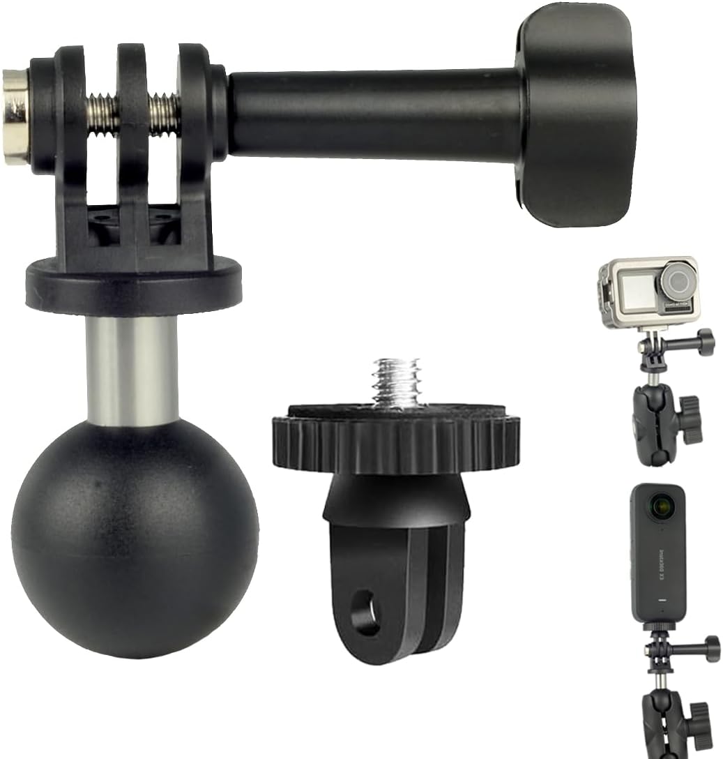 Amazon.com: Universal 1" Ball Mount Adapter for Gopro Hero 13/12/11/10 ...