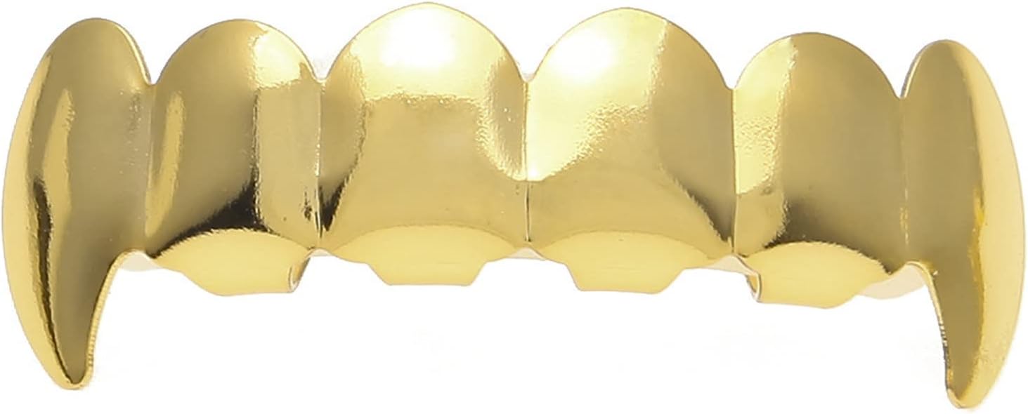 Amazon.com: Mllxon Hip Hop Gold Teeth, Shiny Gold Teeth Removable Teeth ...