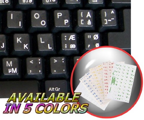 Amazon.com: DANISH ON TRANSPARENT BACKGROUND KEYBOARD STICKERS WITH ...