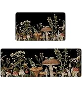 Amazon.com: Eikunn Black Mushroom Kitchen Rugs Set of 2,Witchy Decor ...