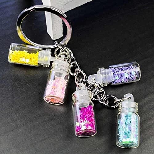 Ak Store Colorized Shining Star Drifting Bottle Keychain 5 Glass ...
