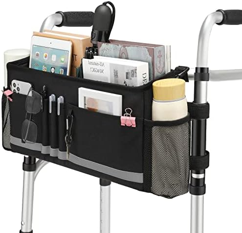 Amazon.com: FINPAC Large Walker Basket for Folding Walkers, Foldable ...