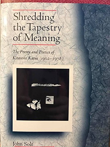 Amazon | Shredding the Tapestry of Meaning: The Poetry and Poetics of ...
