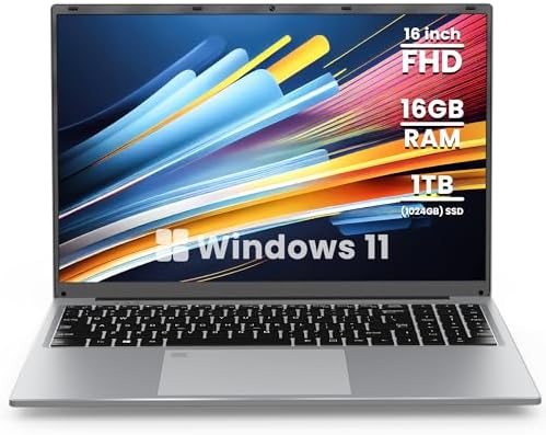 Amazon.com: BIGASUO 16" Laptop Computer, 16GB DDR4 RAM 1TB SSD, Quad ...