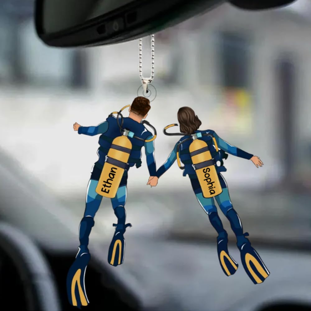Amazon.com: Personalized Scuba Diving Ornament, Custom Diving Ornament ...