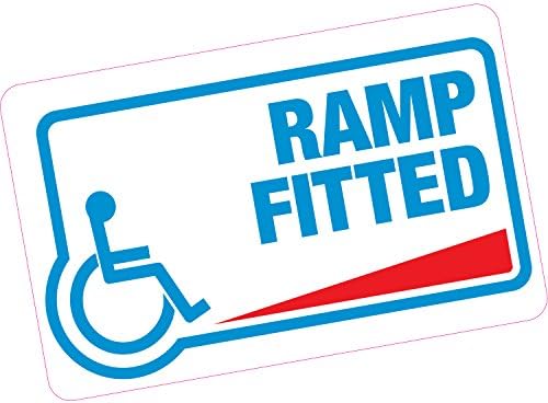 Ramp Fitted Vinyl Sticker Blue Badge Disability Motobility Home Shops ...