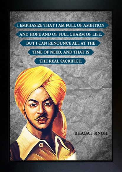 CrowdHall Bhagat Singh Motivational Quotes Frames For Wall - Bhagat ...
