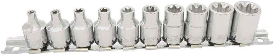 Amazon.co.jp: PWT 3/8インチ9.5mm E型トルクスソケットセット E4,E5,E6,E7,E8,E10,E12,E14,E16,E18 IES38SET : スポーツ＆アウトドア