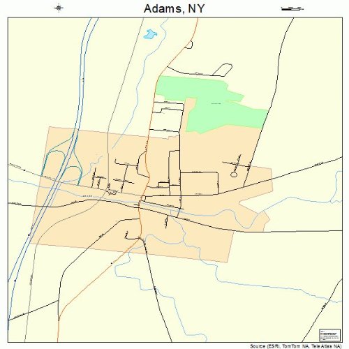 Amazon.com: Large Street & Road Map of Adams, New York NY - Printed ...