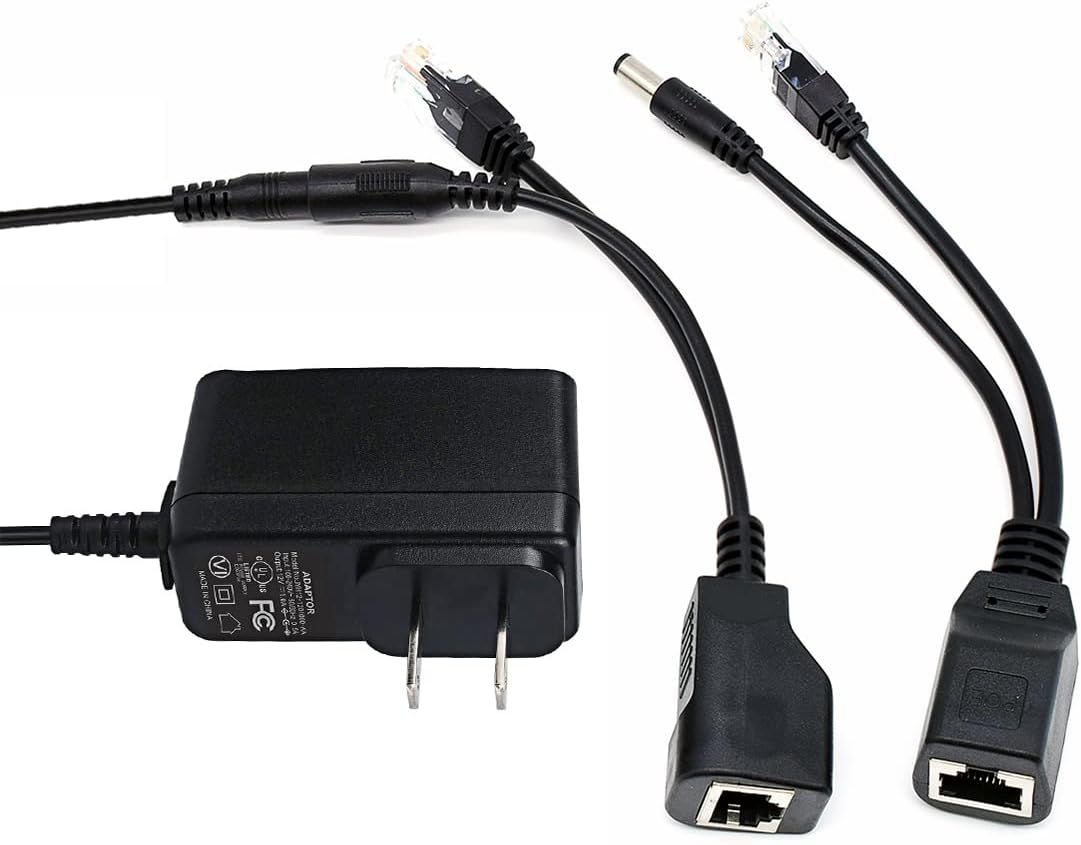 iCreatin 12V Power Over ethernet PoE Injector and PoE Splitter kit ...