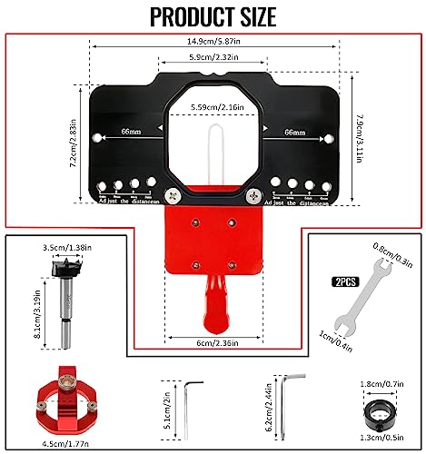 Snapklik.com : 35mm Concealed Door Hinge Jig, Aluminum Alloy Hinge Jig ...