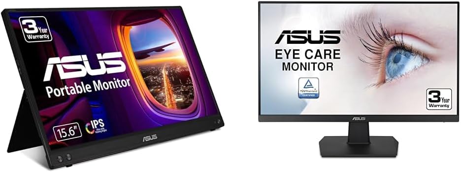 Amazon.com: ASUS ZenScreen 15.6” and 23.8” Full HD IPS Monitors Bundle ...