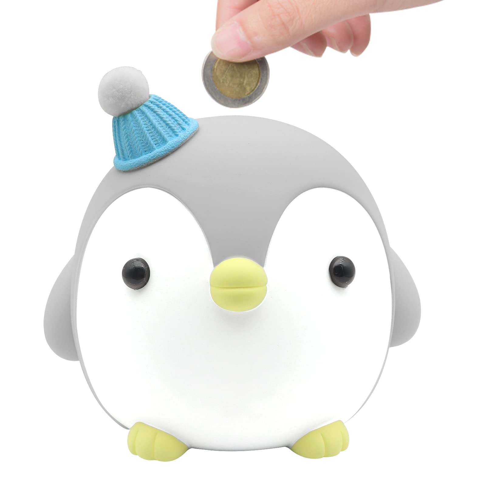 Amazon.com: Kids Piggy Bank, SAYTAY Cute Cartoon Penguin Anti-Fall Coin ...