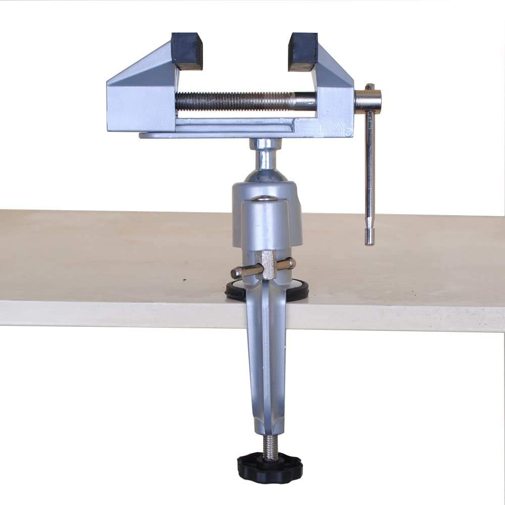 Buy Universal Table Vice 3inch, 360°Swivel Base Bench Clamp Home Vise ...