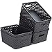 Amazon.com - FoldTier 6 Pack Plastic Storage Baskets Stackable ...
