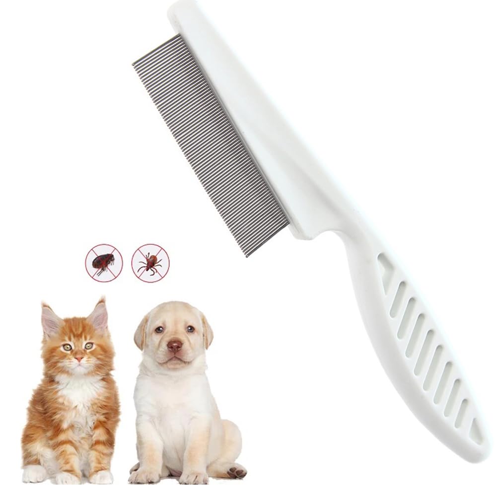 Amazon.com: Dxlam Flea Comb for Dogs and Cats, Pet Lice Comb Fine Tooth ...