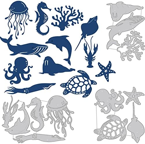 Amazon.com: BENECREAT 13pcs Sea Creatures Cutting Dies, Aquatic ...