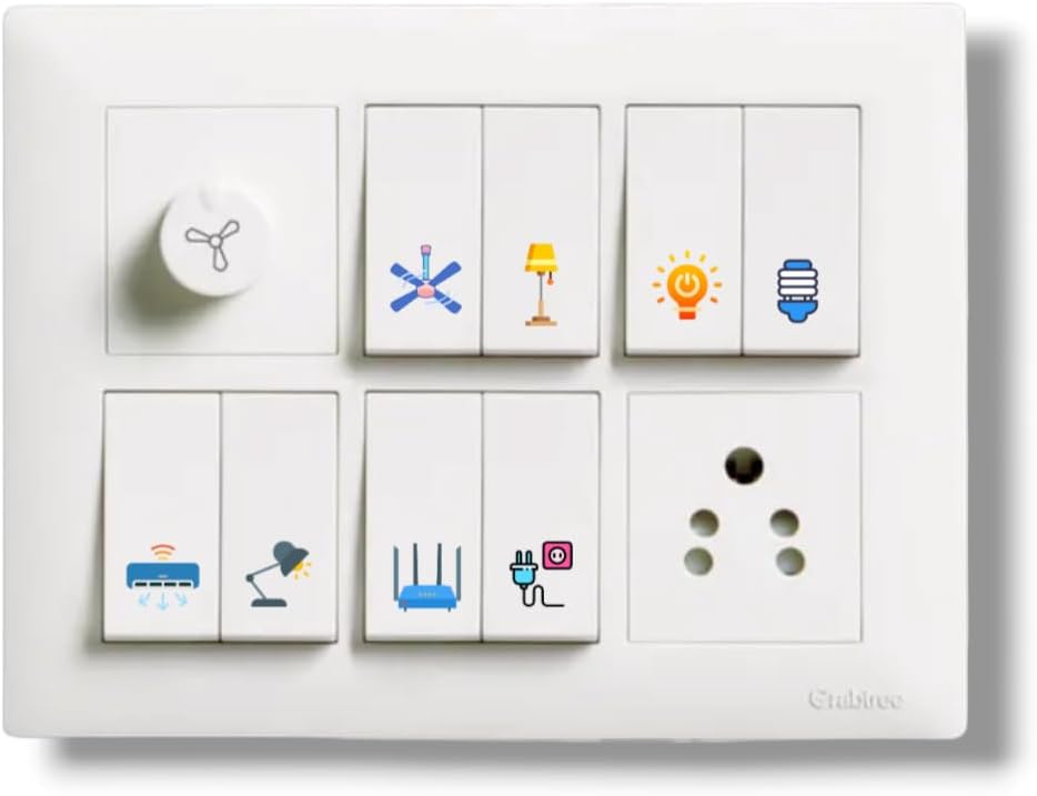 COMPUTER BAZAR Switch ID Sticker Clear Vinyl Labels - 192 Stickers, 25 ...