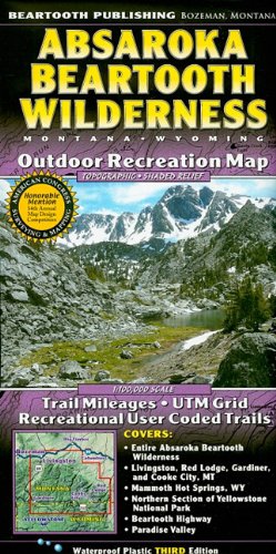 Absaroka Beartooth Wilderness: Montana, Wyoming: Outdoor Recreation Map ...