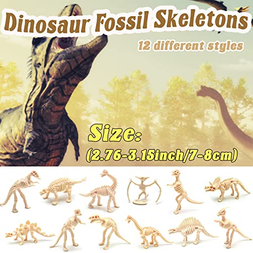 Snapklik.com : 60 Pack Dinosaur Fossil Skeletons,Plastic Figures Dino ...