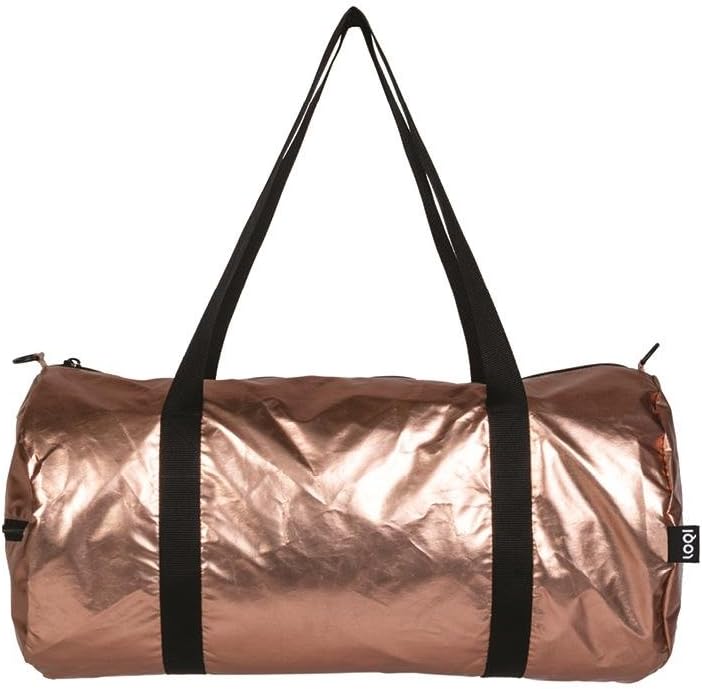 Amazon.com | LOQI Metallic Weekender Reversible Bag, Matt Rose Gold ...